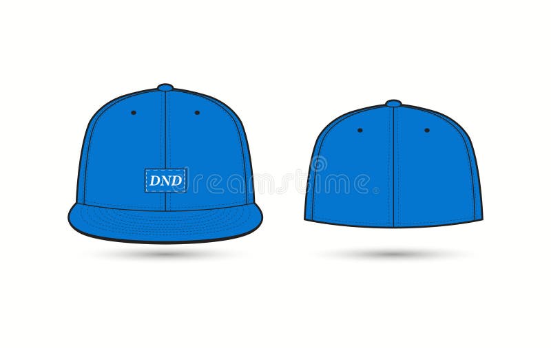 Baseball Cap Sketch Vector Illustration Template Front and Back View ...