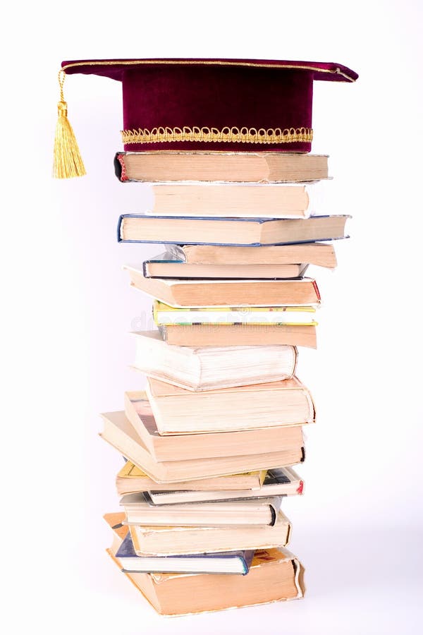 Cap & books stock photo. Image of instruction, esteem - 6156290
