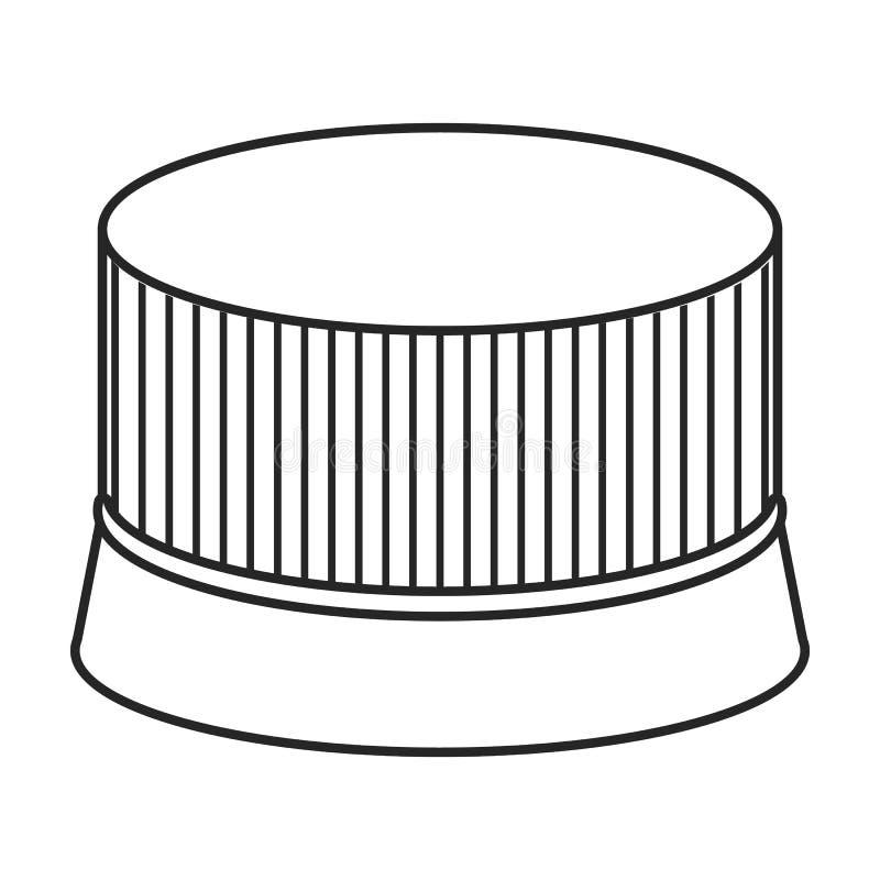 Cap Bottle Vector Icon.Cartoon Vector Icon Isolated on White Background ...