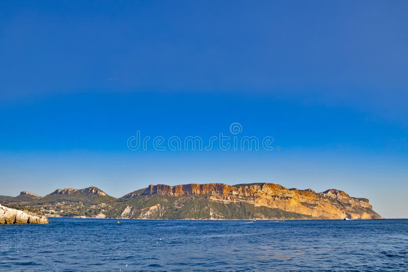 Cap Canaille Seen from the Sea Stock Image - Image of mountain ...