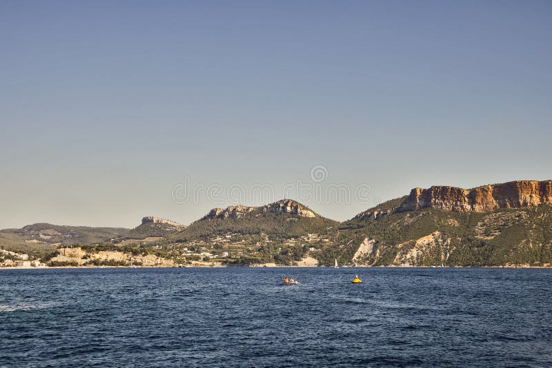 Cap Canaille Seen from the Sea Stock Photo - Image of mountain, blue ...