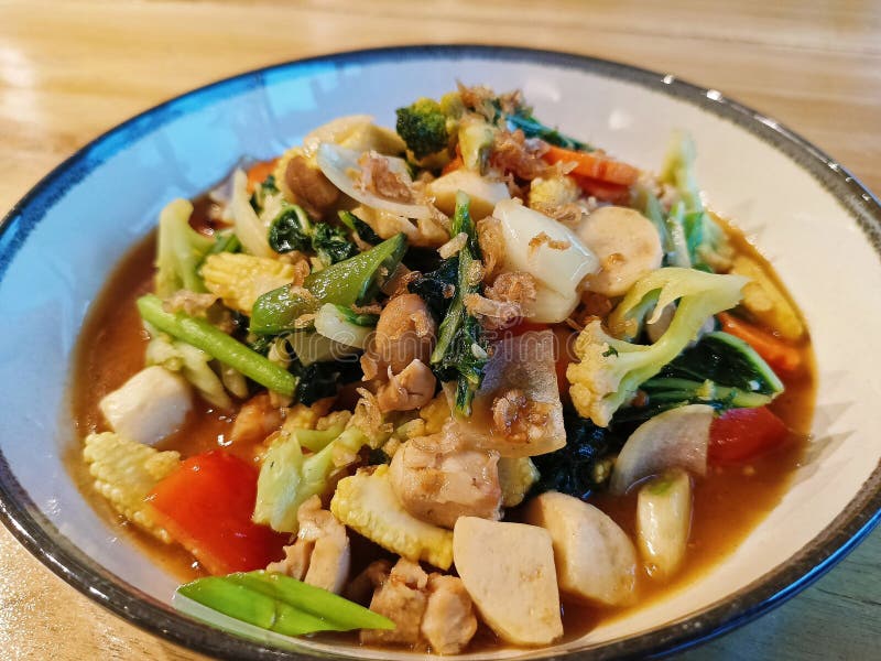 Cap Cay vegetable stock photo. Image of seafood, vegetable - 285461138