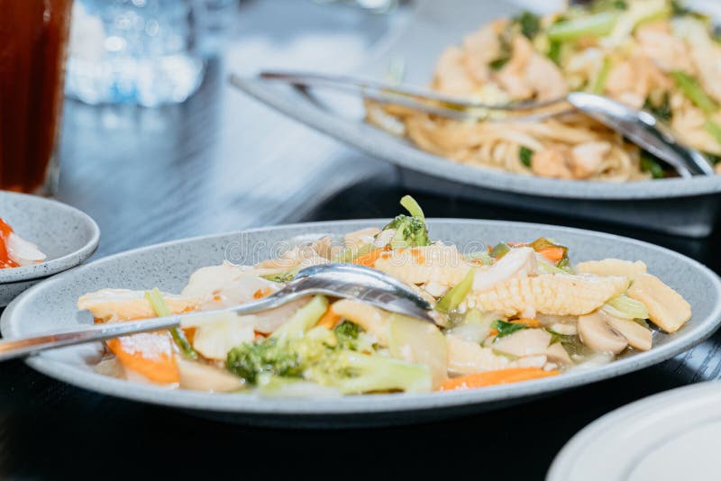 Cap Chay Vegetables are on a Plate and Ready To Eat Stock Photo - Image ...