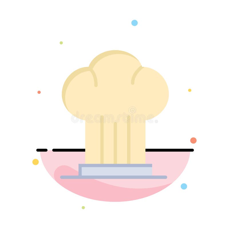 Cap, Chef, Cooker, Hat, Restaurant Abstract Flat Color Icon Template ...