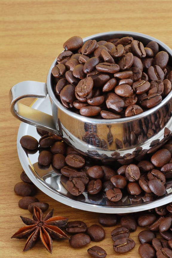 Cap of coffee beans stock image. Image of brown, mocha - 7564113