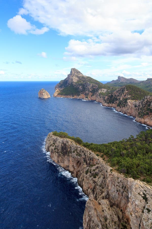 Cap De Formentor Cliff Coast and Mediterranean Sea, Majorca Stock Photo ...
