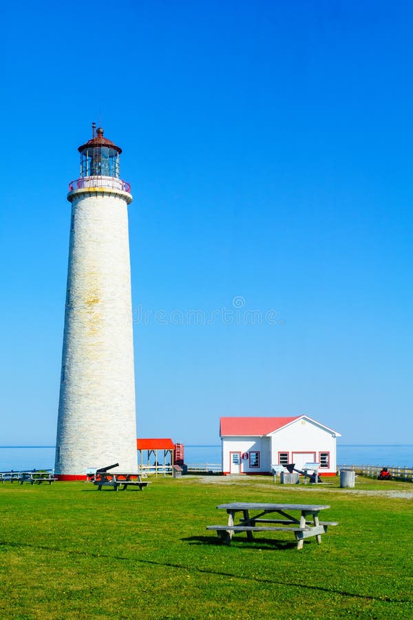 Cap-des-Rosiers Lighthouse, Gaspe Peninsula Stock Photo - Image of ...