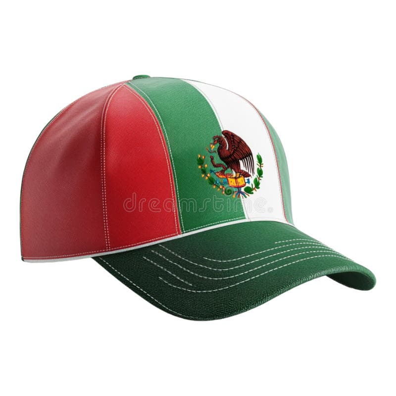 Cap Displaying the Mexican Flag Against Transparent Background Stock ...