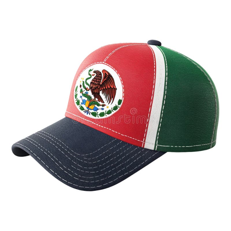 Cap Displaying the Mexican Flag Against Transparent Background Stock ...