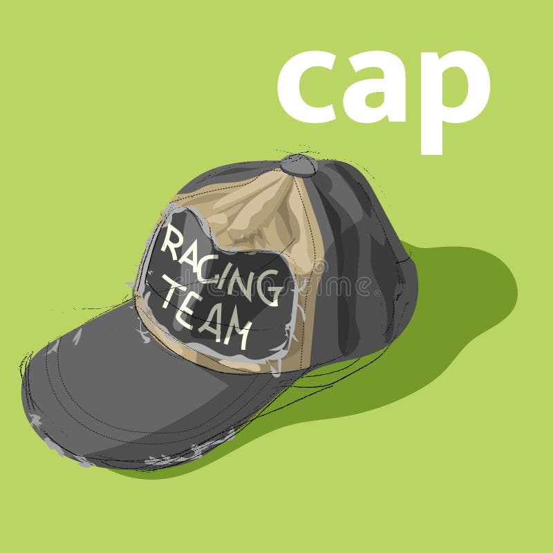 Cap Racing Team Drawing Sketch Stock Illustration - Illustration of ...