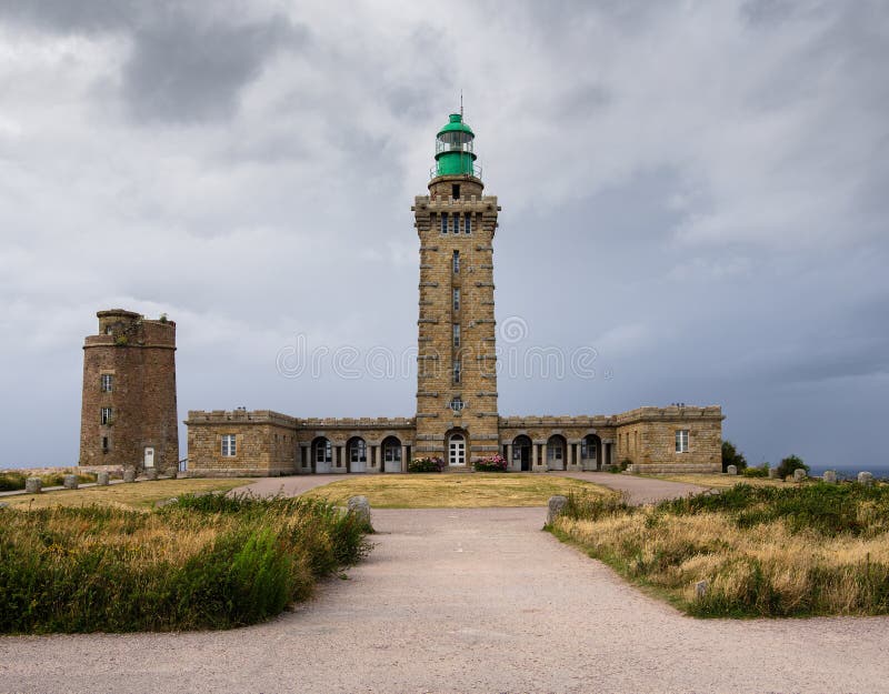 Cap Frehel Lighthouse in Brittany Stock Photo - Image of landmark ...