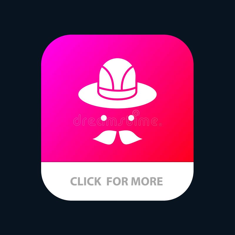 Cap, Hat, Canada Mobile App Button. Android and IOS Glyph Version Stock ...