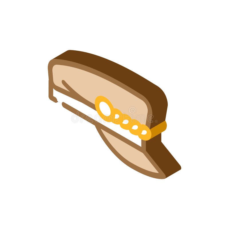 Cap Hat Isometric Icon Vector Illustration Stock Vector - Illustration ...