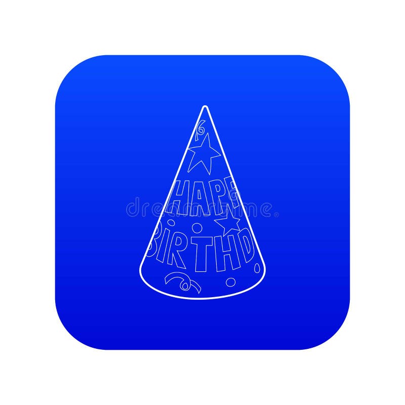 Cap icon blue vector stock vector. Illustration of icon - 154444970