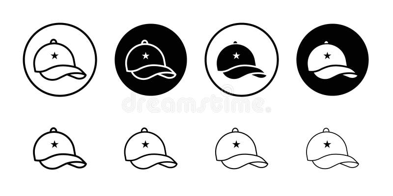 Cap icon logo set vector stock illustration. Illustration of collection ...