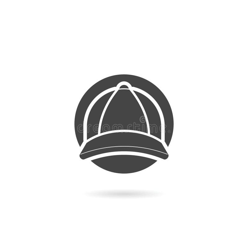 Cap icon with shadow stock vector. Illustration of button - 191138479