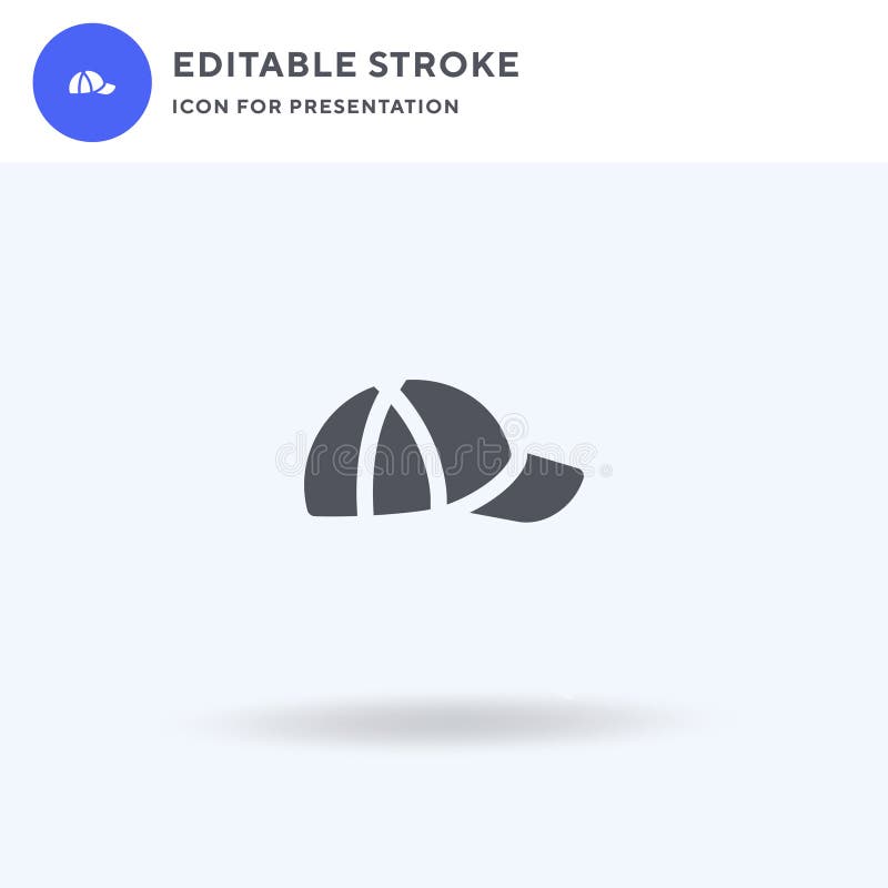 Cap Icon Vector, Filled Flat Sign, Solid Pictogram Isolated on White ...