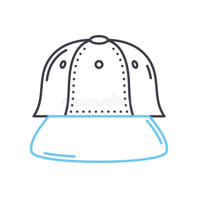 Cap Line Icon, Outline Symbol, Vector Illustration, Concept Sign Stock ...