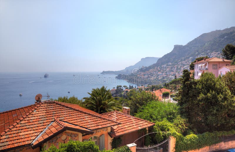 Cap Martin France Mediterranean Coastline: Panoramic View of Riviera ...