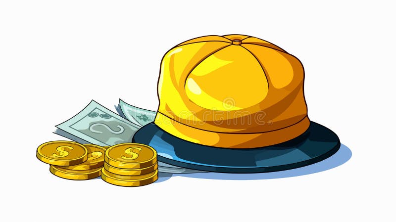 Cap and Money Symbol Design Stock Illustration - Illustration of dollar ...