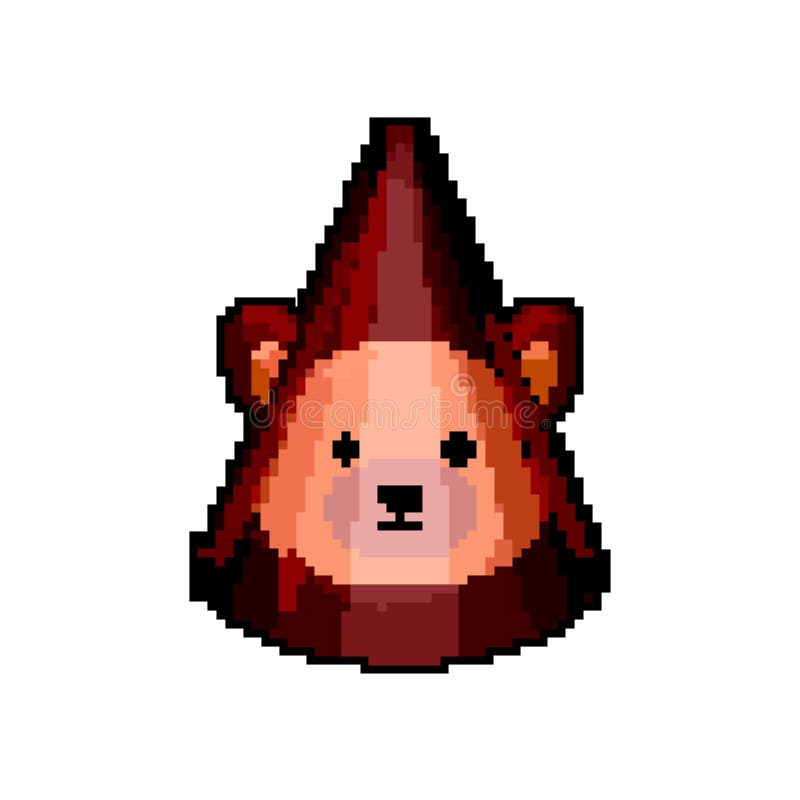 Cap Party Hat Game Pixel Art Vector Illustration Stock Vector ...