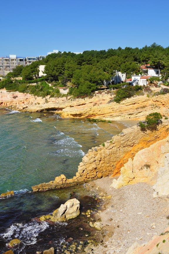 Cap Salou, in Salou, Spain stock photo. Image of rocks - 18796770