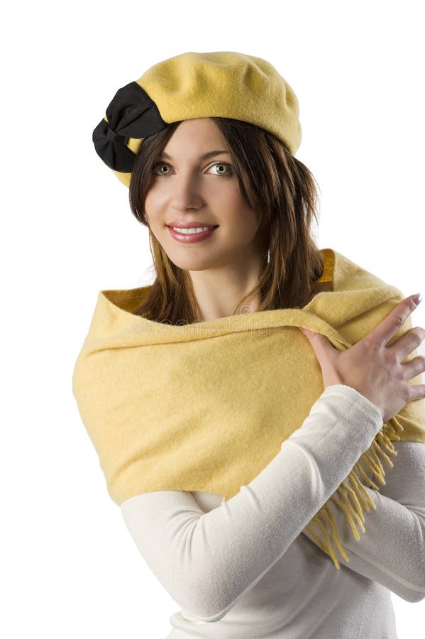 Cap and scarf stock image. Image of elegance, lady, caucasian - 11284623