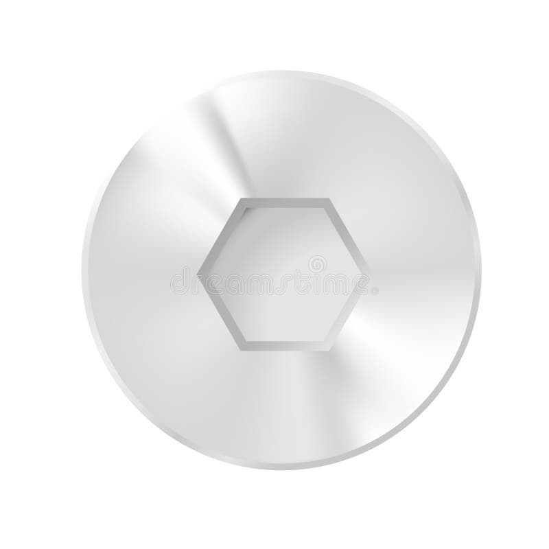 Cap Screws with Hexagon Flat Stock Vector - Illustration of shape ...