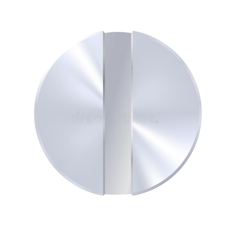 Cap Screws with a Vertical Slit Stock Vector - Illustration of ...