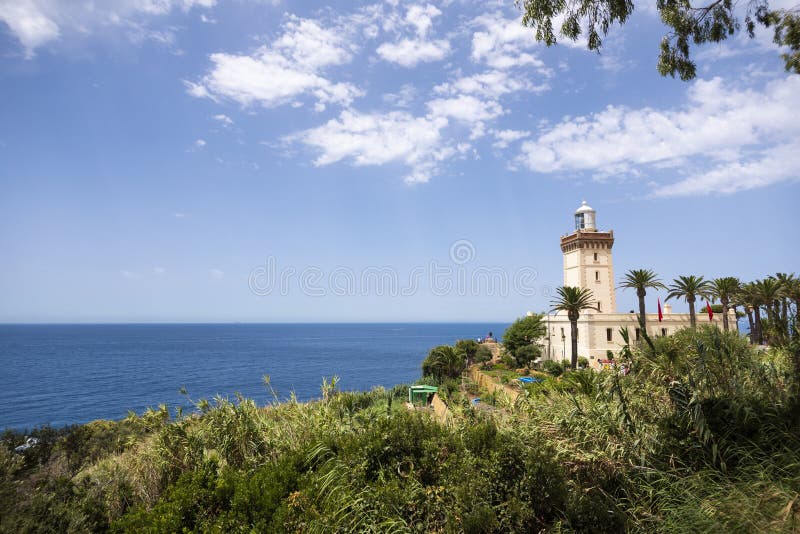 Cap Spartel Lighthouse, Tangier - Morocco Stock Image - Image of ...