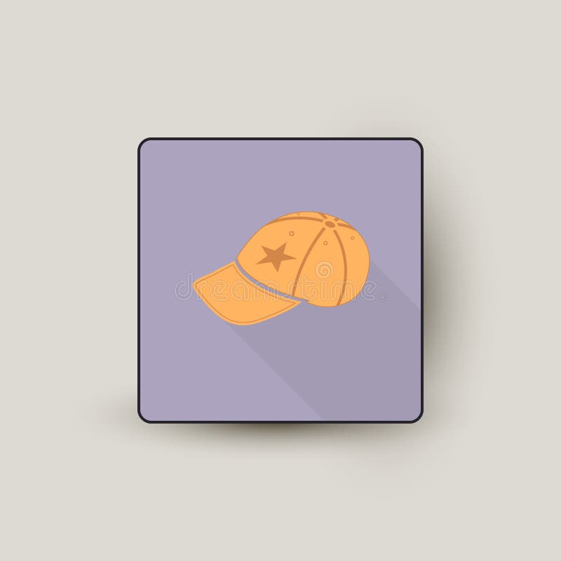 Cap with star icon stock vector. Illustration of icon - 95603290