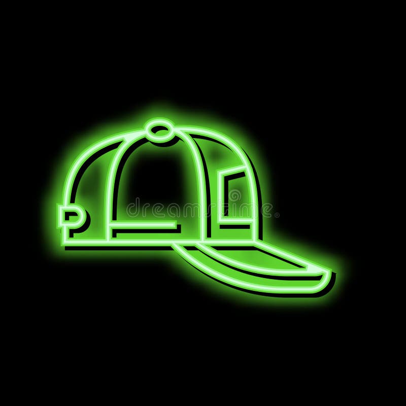 Cap Summer Neon Glow Icon Illustration Stock Vector - Illustration of ...