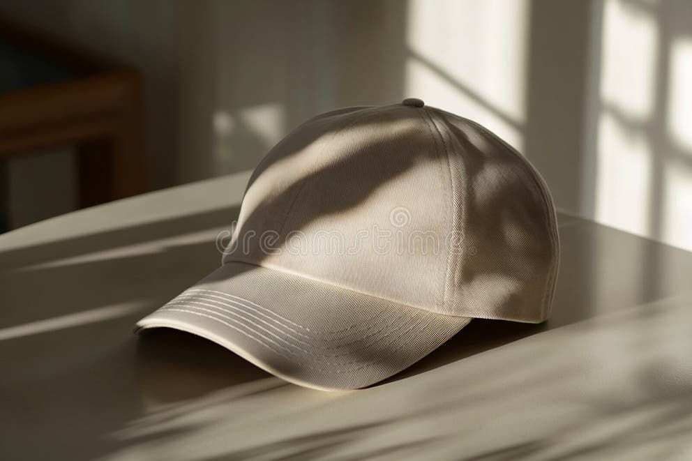 Cap on table in soft light stock photo. Image of sunny - 344837856