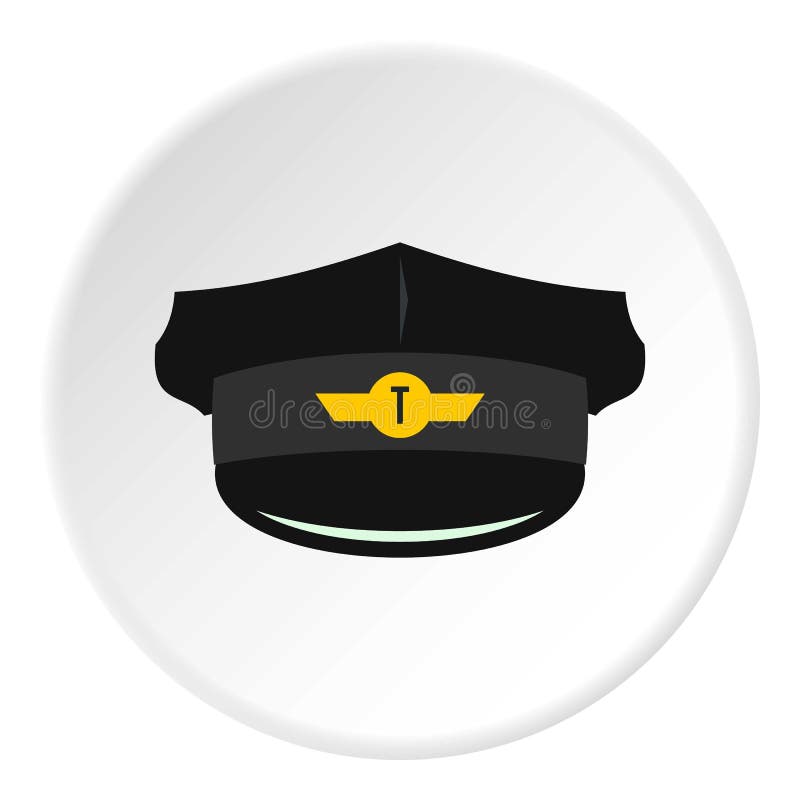 Cap Taxi Driver Icon, Flat Style Stock Vector - Illustration of ...
