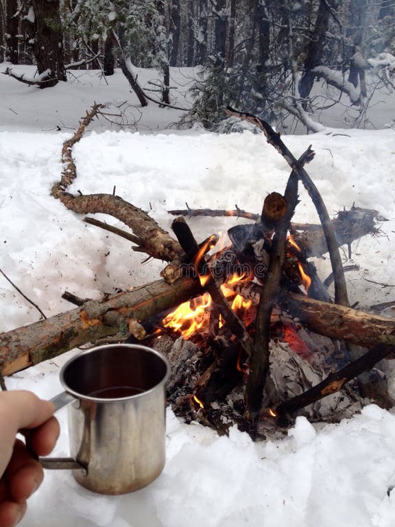 Cap of tea and fire stock photo. Image of horizontal - 84139082