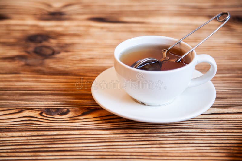 Cap of Tea on the Wooden Table Stock Image - Image of relaxation ...