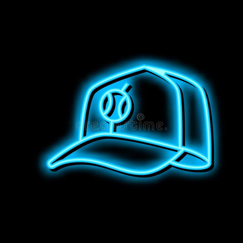 Cap Tennis Player Neon Glow Icon Illustration Stock Vector ...