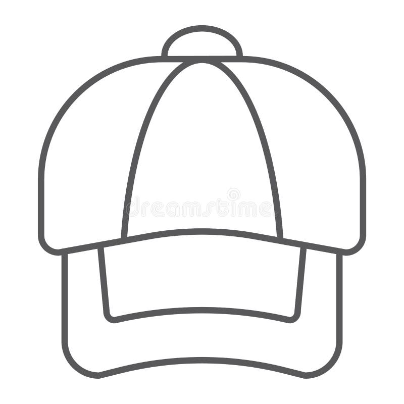 Baseball Cap Line and Glyph Icon Stock Vector - Illustration of stroke ...