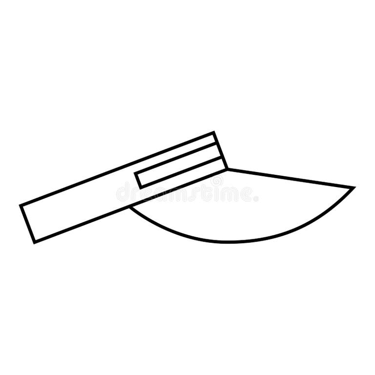 Cap without Top Icon, Outline Style Stock Vector - Illustration of line ...