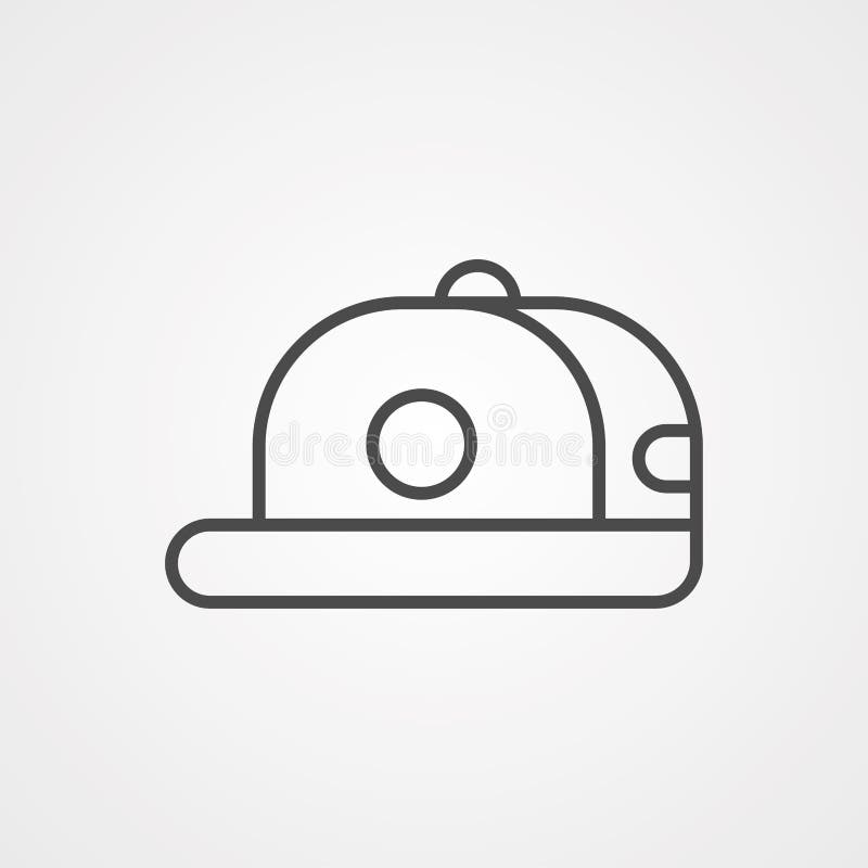 Cap Vector Icon Sign Symbol Stock Illustration - Illustration of filled ...