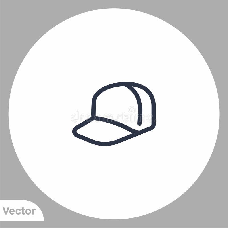 Cap Vector Icon Sign Symbol Stock Vector - Illustration of college ...