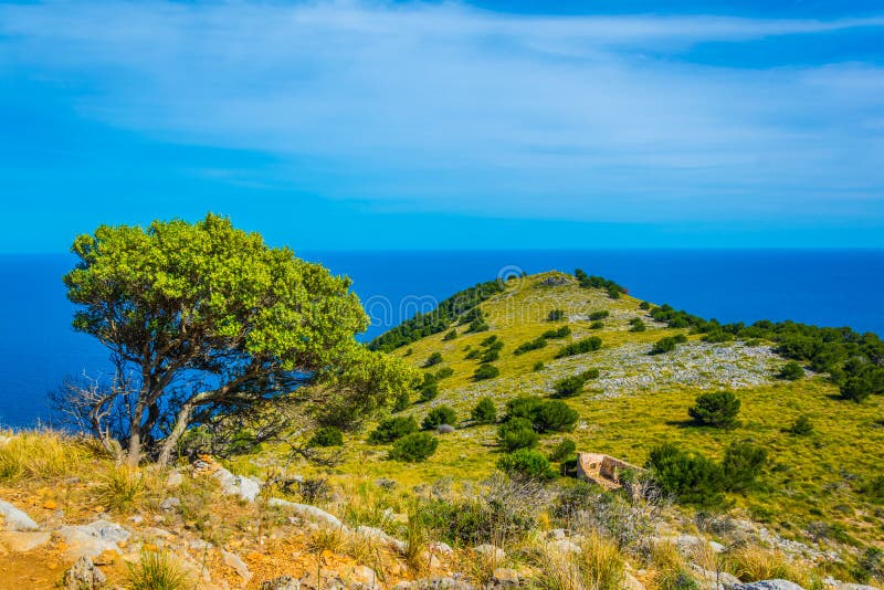 Cap Vermell at Mallorca, Spain Stock Photo - Image of blue, coast ...