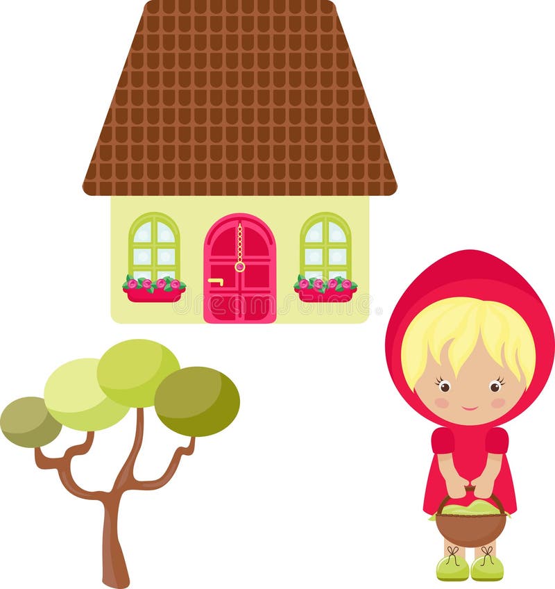 Desenho Vermelho Capuz ilustração do vetor. Ilustração de isolado ...