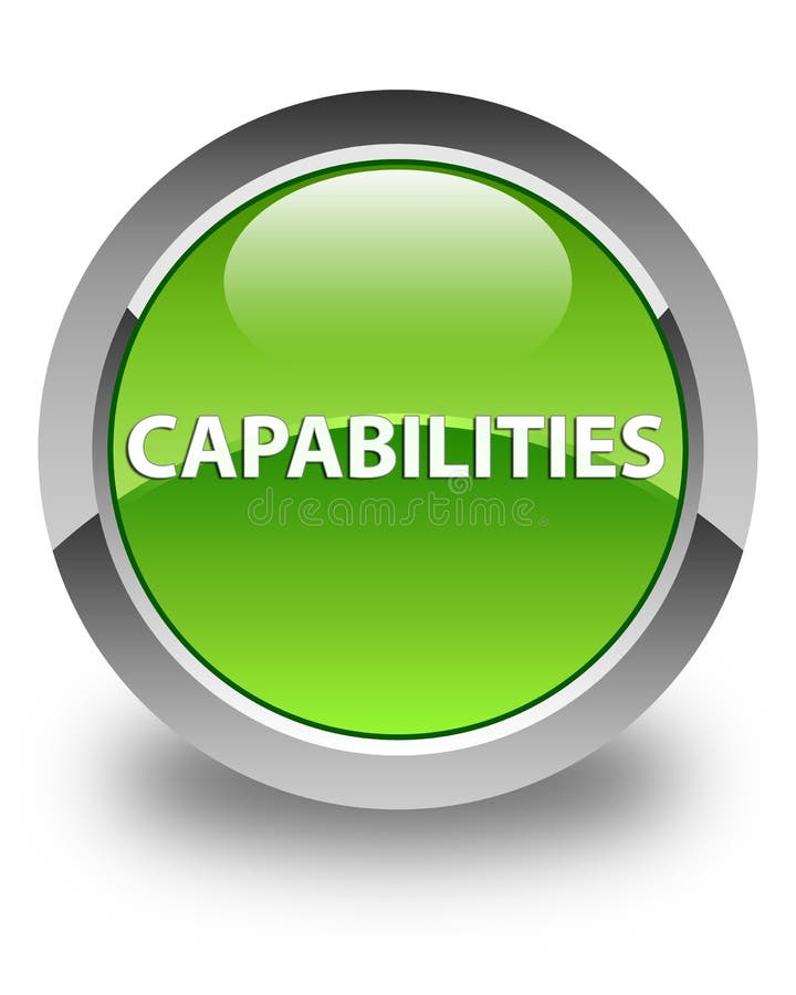 Capabilities Glossy Green Round Button Stock Illustration ...