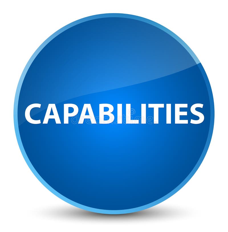 Capabilities Elegant Blue Round Button Stock Illustration ...