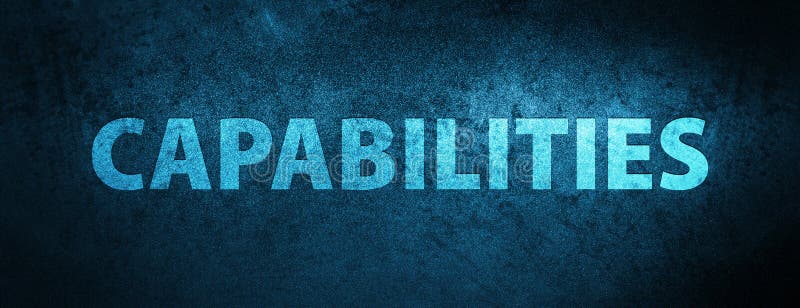 Capabilities Special Blue Banner Background Stock Illustration ...