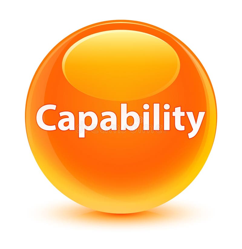 Capability Glassy Orange Round Button Stock Illustration - Illustration ...
