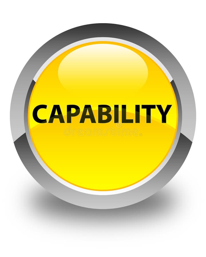 Capability Glossy Yellow Round Button Stock Illustration - Illustration ...