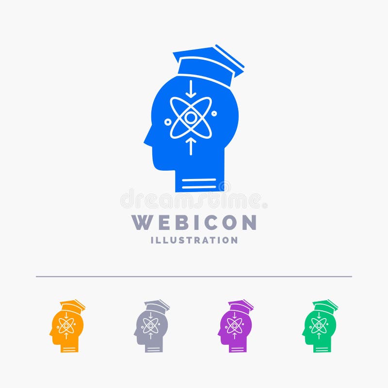 Capability, Head, Human, Knowledge, Skill 5 Color Glyph Web Icon ...