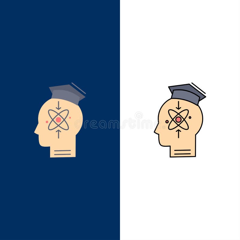 Capability, Head, Human, Knowledge, Skill Flat Color Icon Vector Stock ...